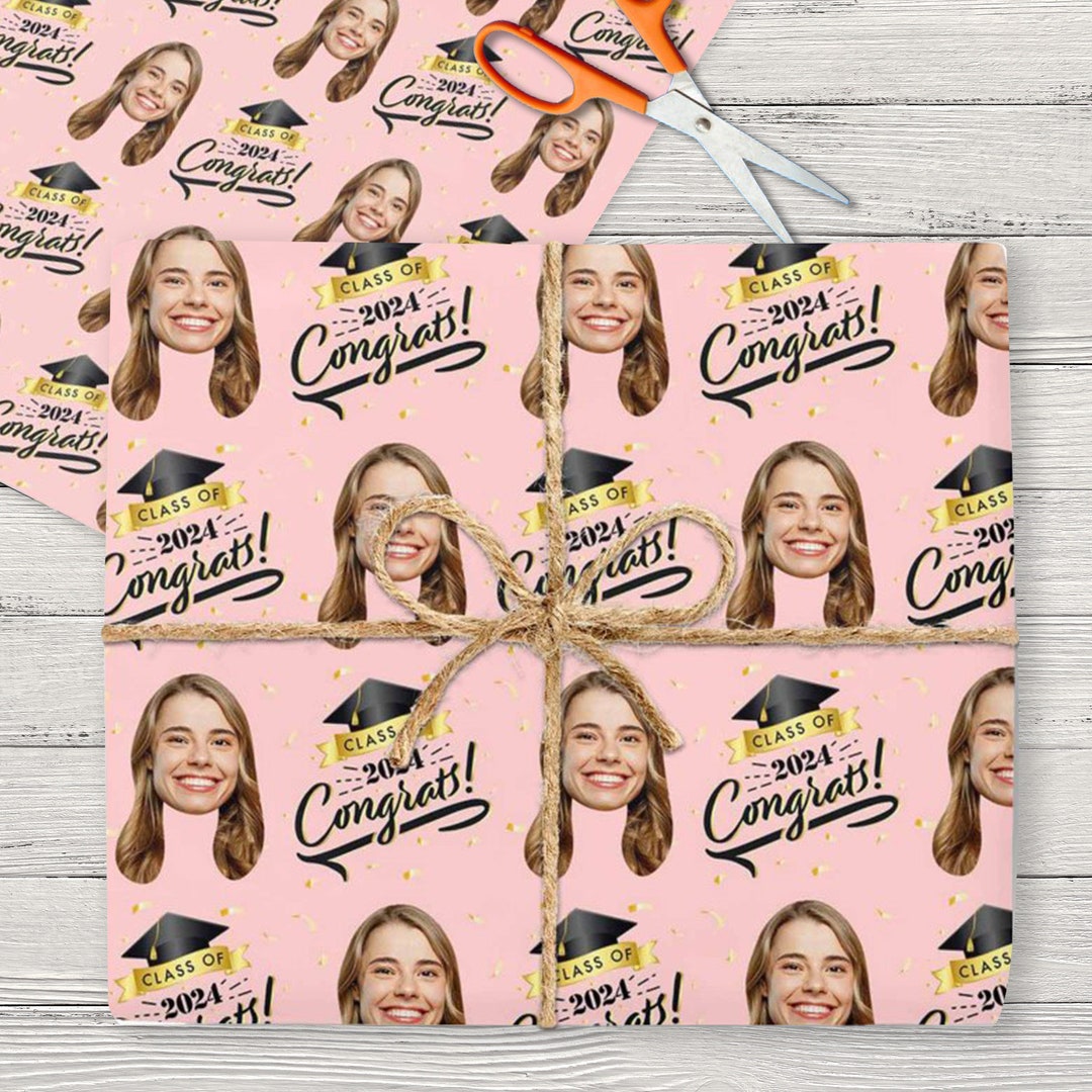 Custom Graduation Gift Wrapping Paper, Print Pictures on Custom ...