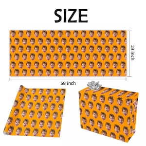 Personalized Face Print Wrapping Paper: Custom Photo Gift Wrap ...
