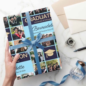 Custom Graduation Photos Wrapping Paper, Personalized Wrapping Paper ...