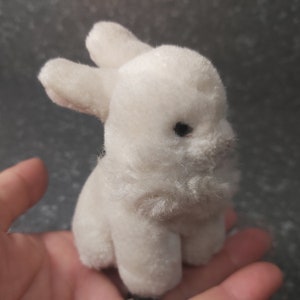 White Angora Rabbit Plush. Small Bunny Trudi Sweet Collection. White ...