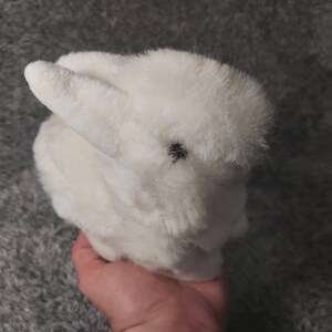 White Angora Rabbit Plush. Vintage Trudi. Realistic White Rabbit ...
