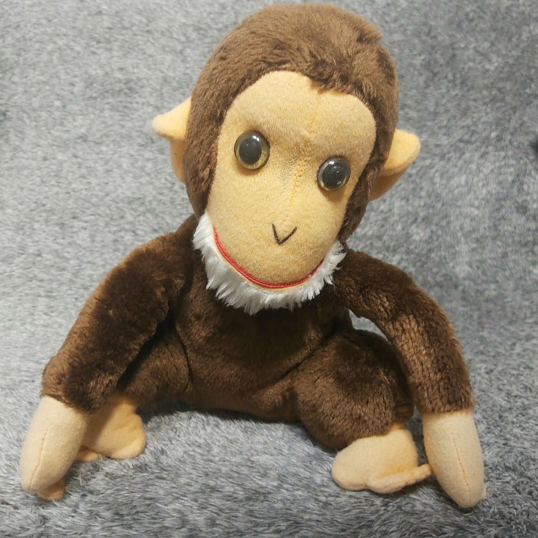 Vintage Brown Monkey Plush. Vintage Monkey Stuffed Animal. Vintage ...