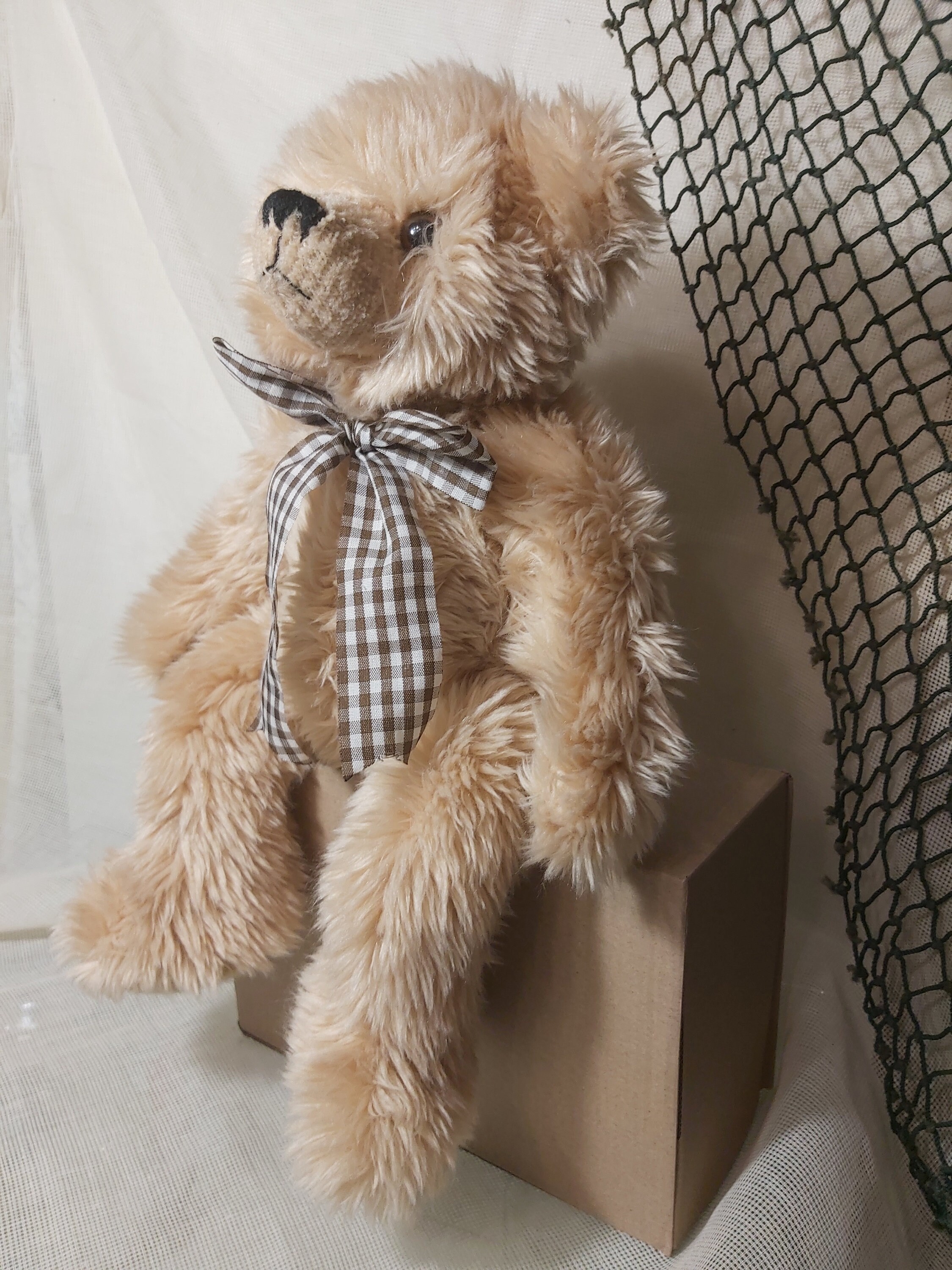 Vintage Cream Teddy Bear. Holland Vintage Teddy. Character Face Teddy ...