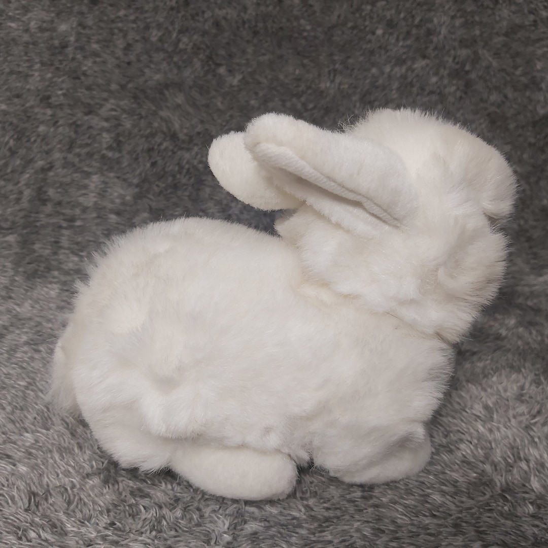 White Angora Rabbit Plush. Vintage Trudi. Realistic White Rabbit ...