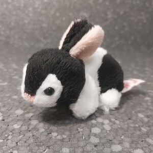 Black Rabbit Plush Vintage Black Bunny Stuffed Animal Vintage Rabbit ...