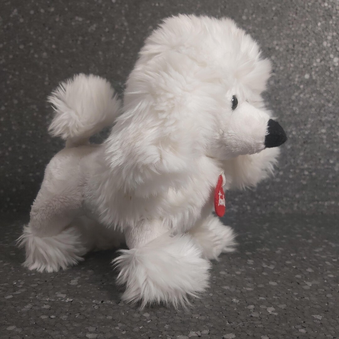 White Poodle Stuffed Vintage. Dog Poodle Trudi. Vintage Plush Poodle ...