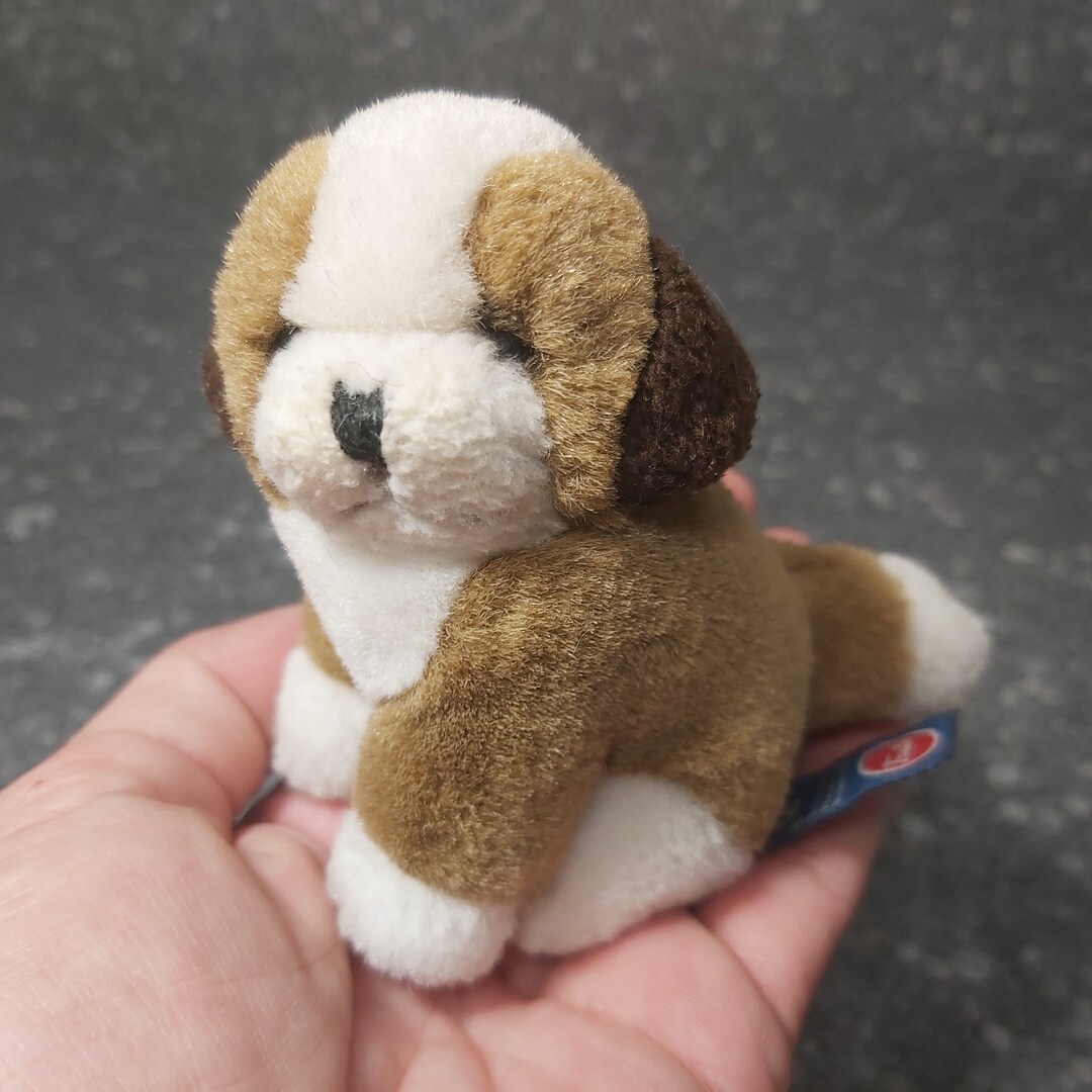 Dog Saint Bernard Plush. Trudi Vintage. Small Saint Bernard Puppy Dog ...