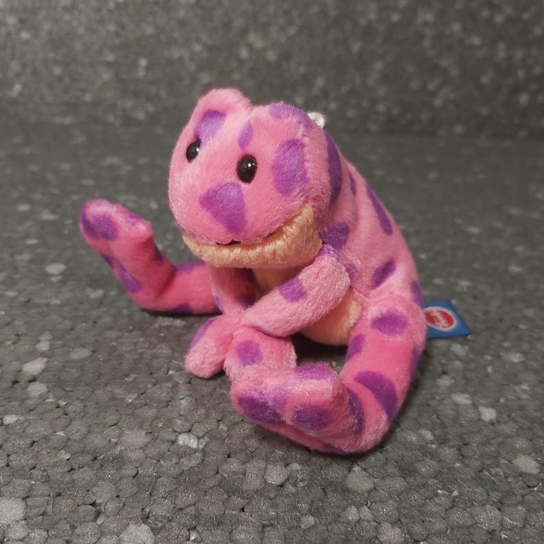Keychain Pink Frog Plush Vintage. Pink Spotted Frog Trudi Sweet ...