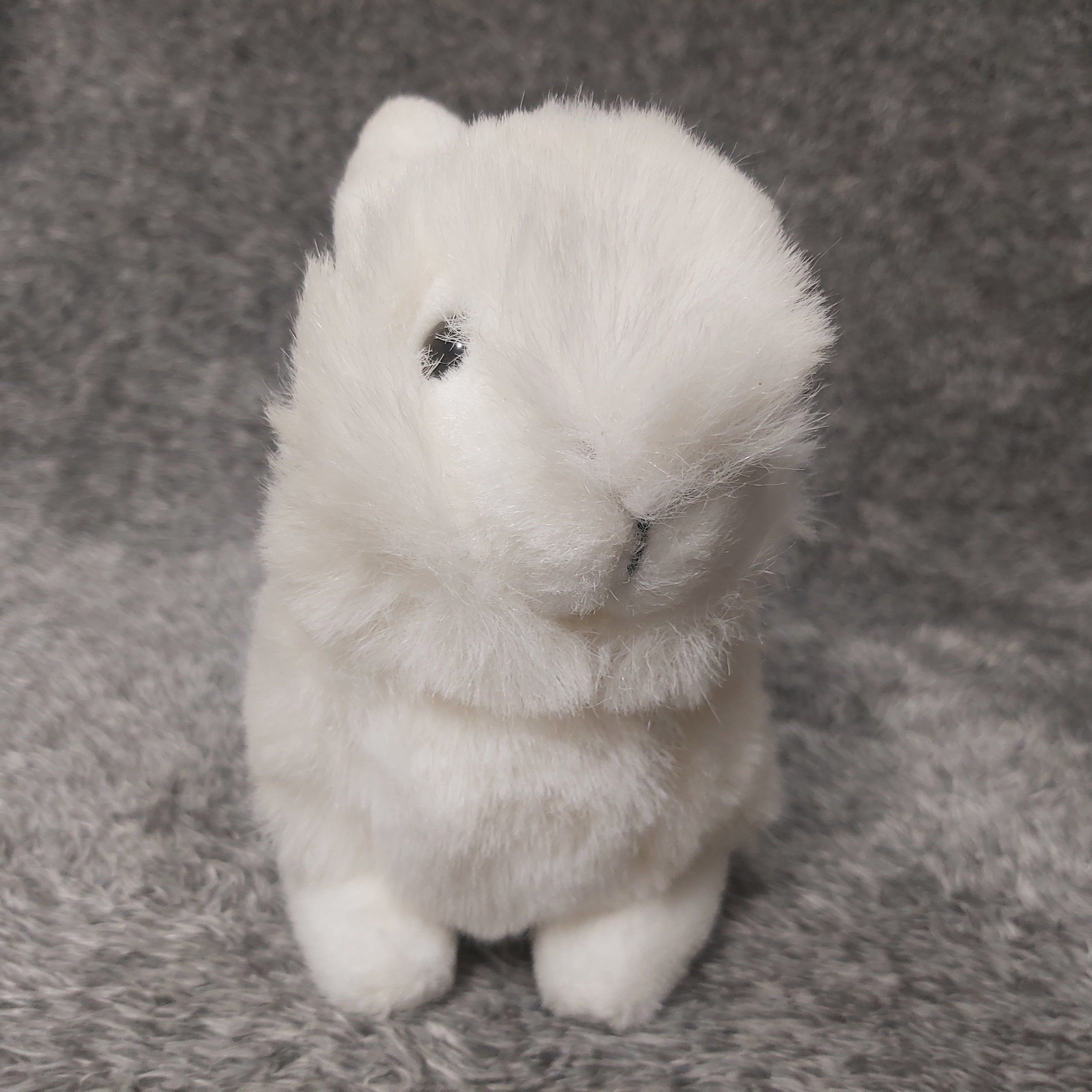 White Angora Rabbit Plush. Vintage Trudi. Realistic White Rabbit ...
