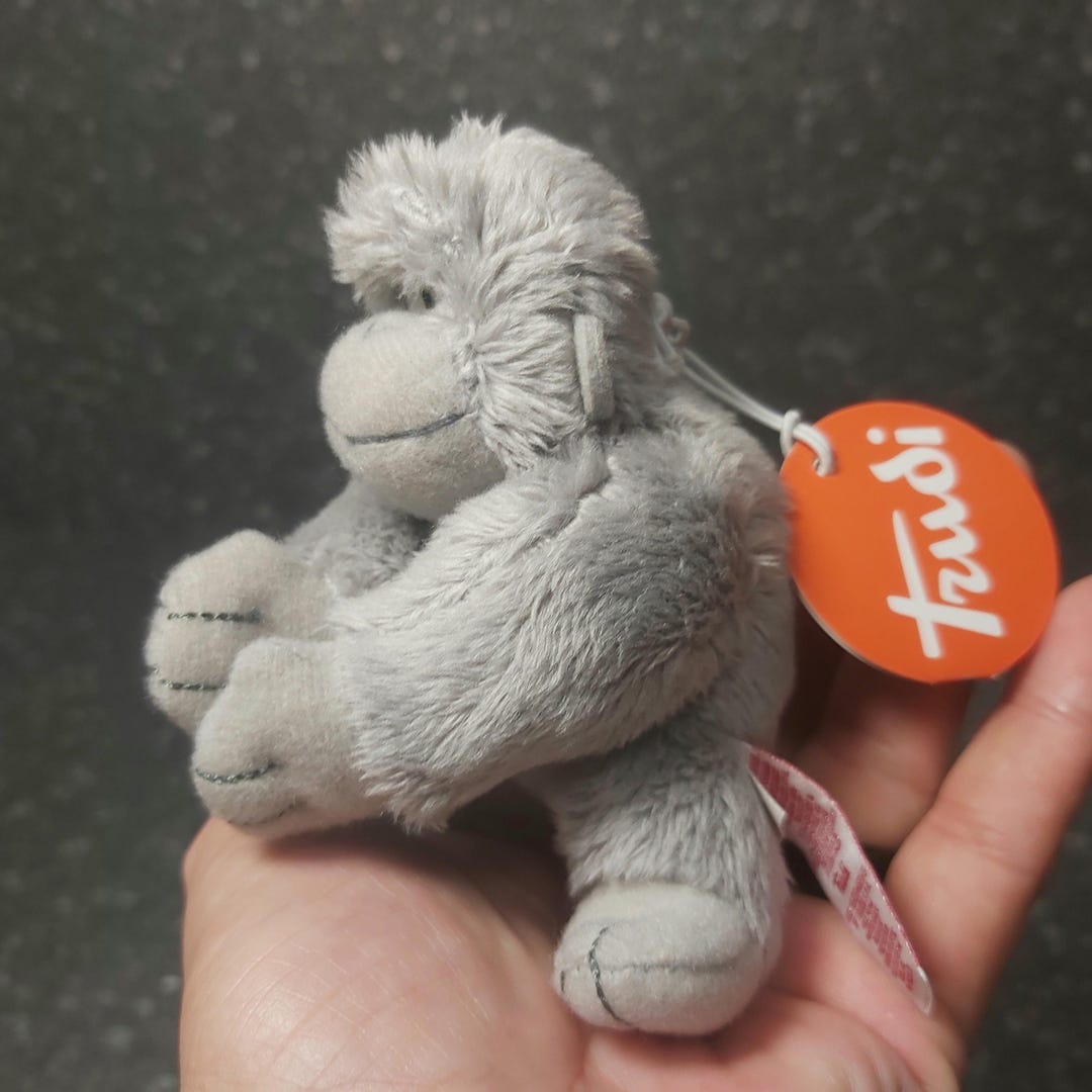 Gray Gorilla Plush. Trudi Vintage Gorilla Monkey. Small Gorilla Trudi ...