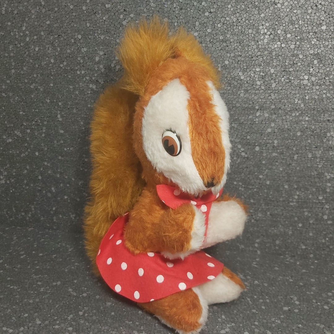 Plush Squirrel Vintage. Stuffed Squirrel Girl Vintage. Squirrel Stuffed ...