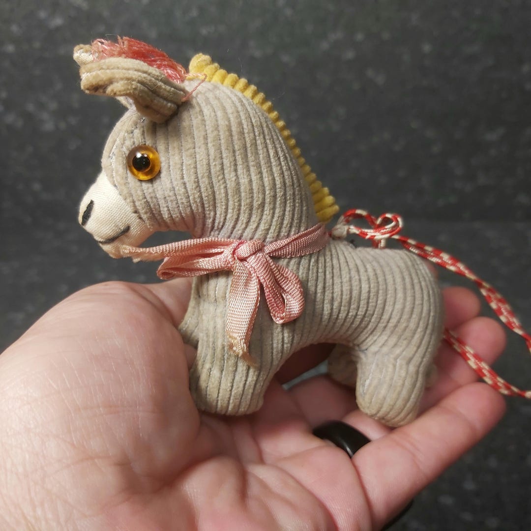 Corduroy Donkey Vintage Japan. Corduroy Plush Donkey Japan. Small ...
