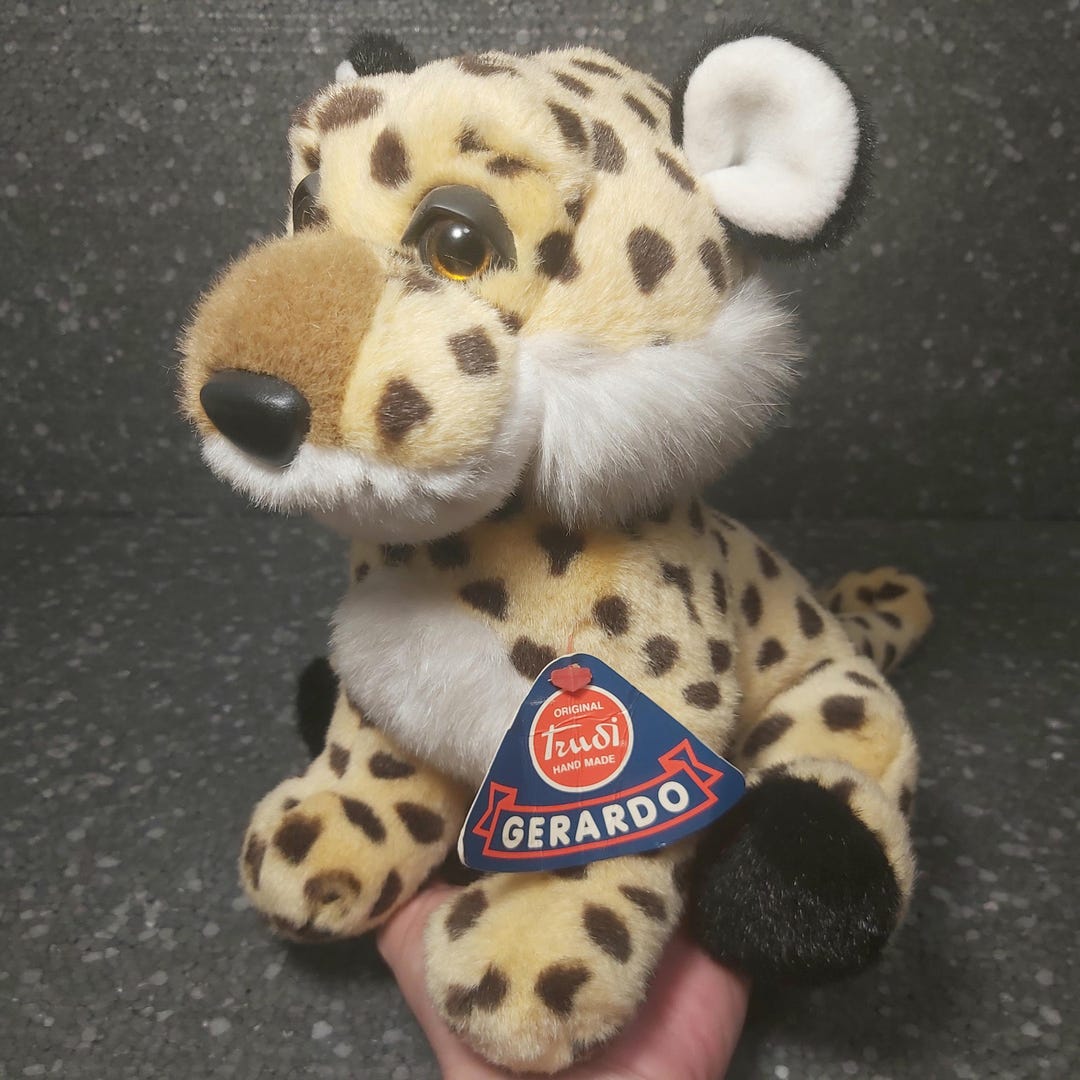 Large Cheetah Plush Vintage. Large Leopard Trudi. Vintage Cheetah ...