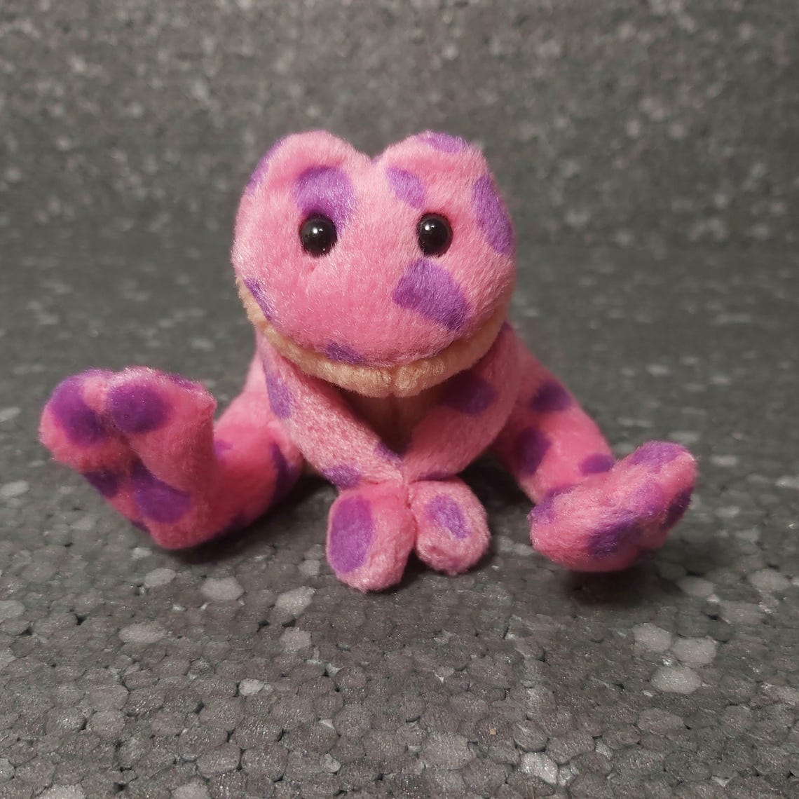Keychain Pink Frog Plush Vintage. Pink Spotted Frog Trudi Sweet ...