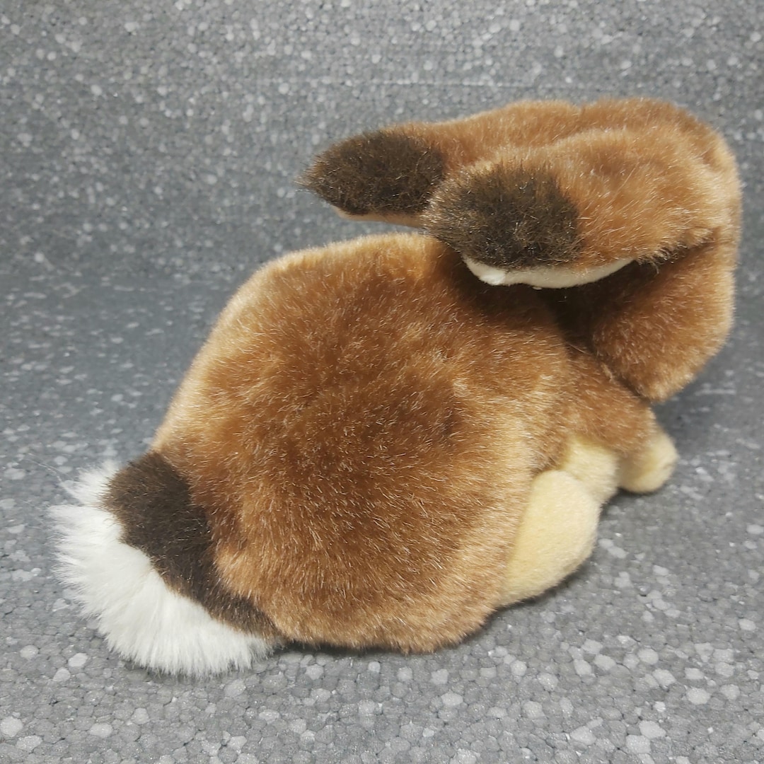 Brown Rabbit Plush. Vintage Bunny Trudi. Realistic Brown Rabbit Stuffed ...