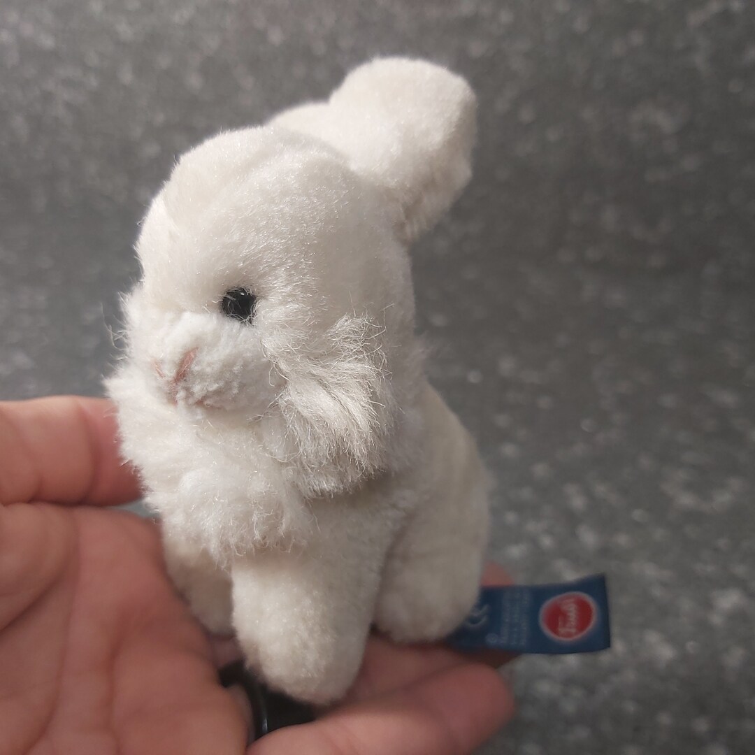 White Angora Rabbit Plush. Small Bunny Trudi Sweet Collection. White ...