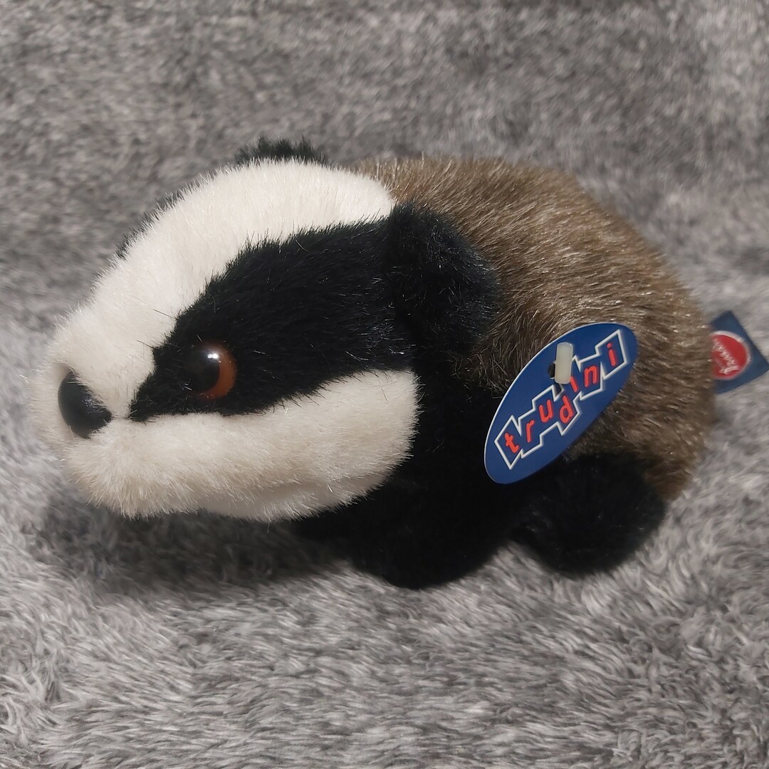 Badger Plush. Vintage Trudi. Badger Stuffed Animal Vintage. Badger ...