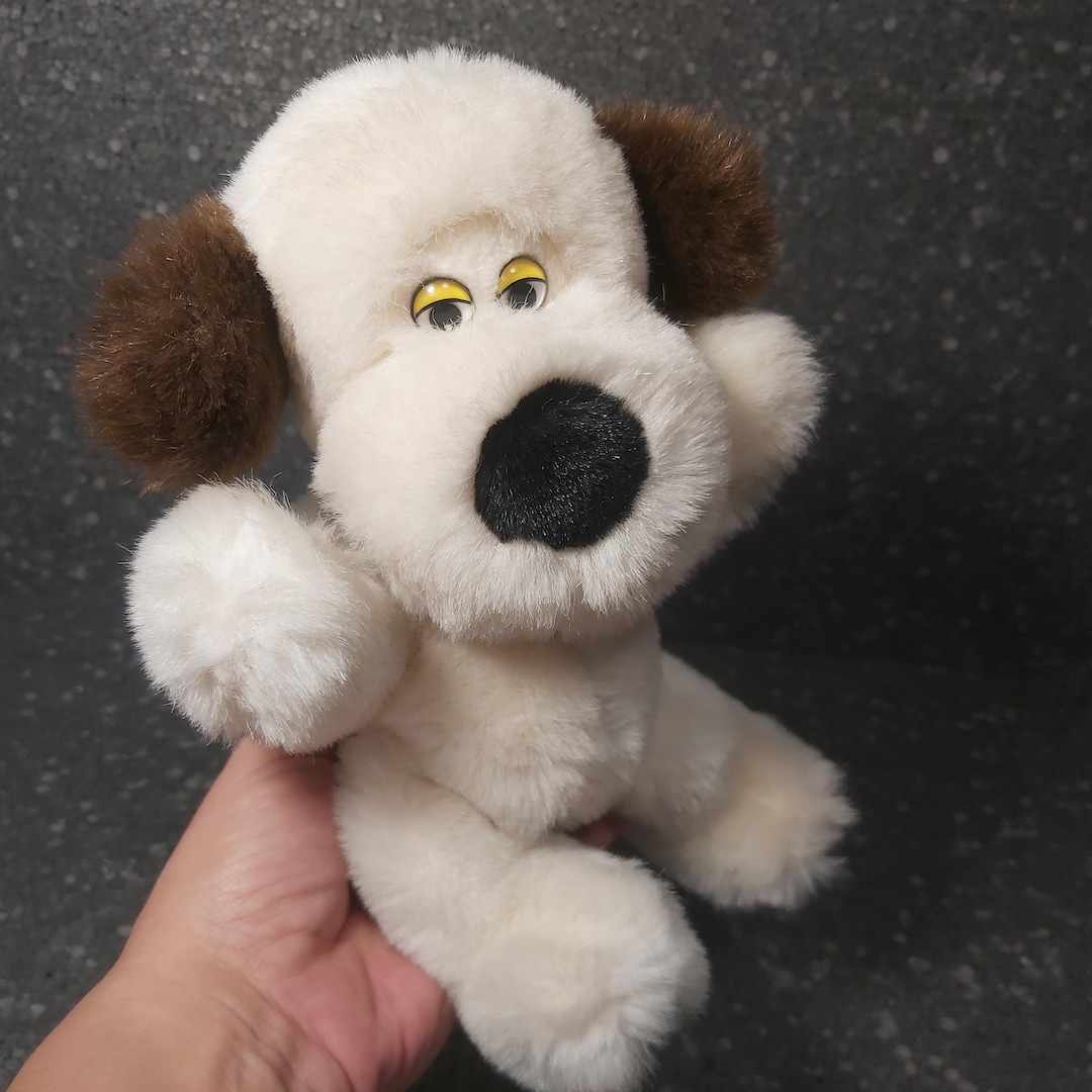 Puppy Dog Plush Vintage. Dog Trudi. Vintage Dog Stuffed Animal. White ...