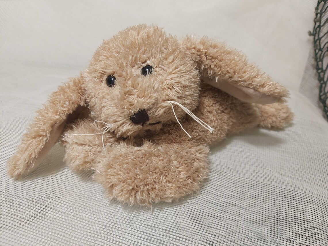 German Vintage Lying Rabbit. German Stuffed Animal Beige Plush Bunny - Etsy