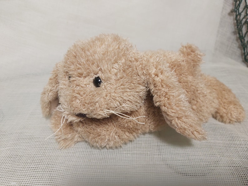 German Vintage Lying Rabbit. German Stuffed Animal Beige Plush Bunny - Etsy