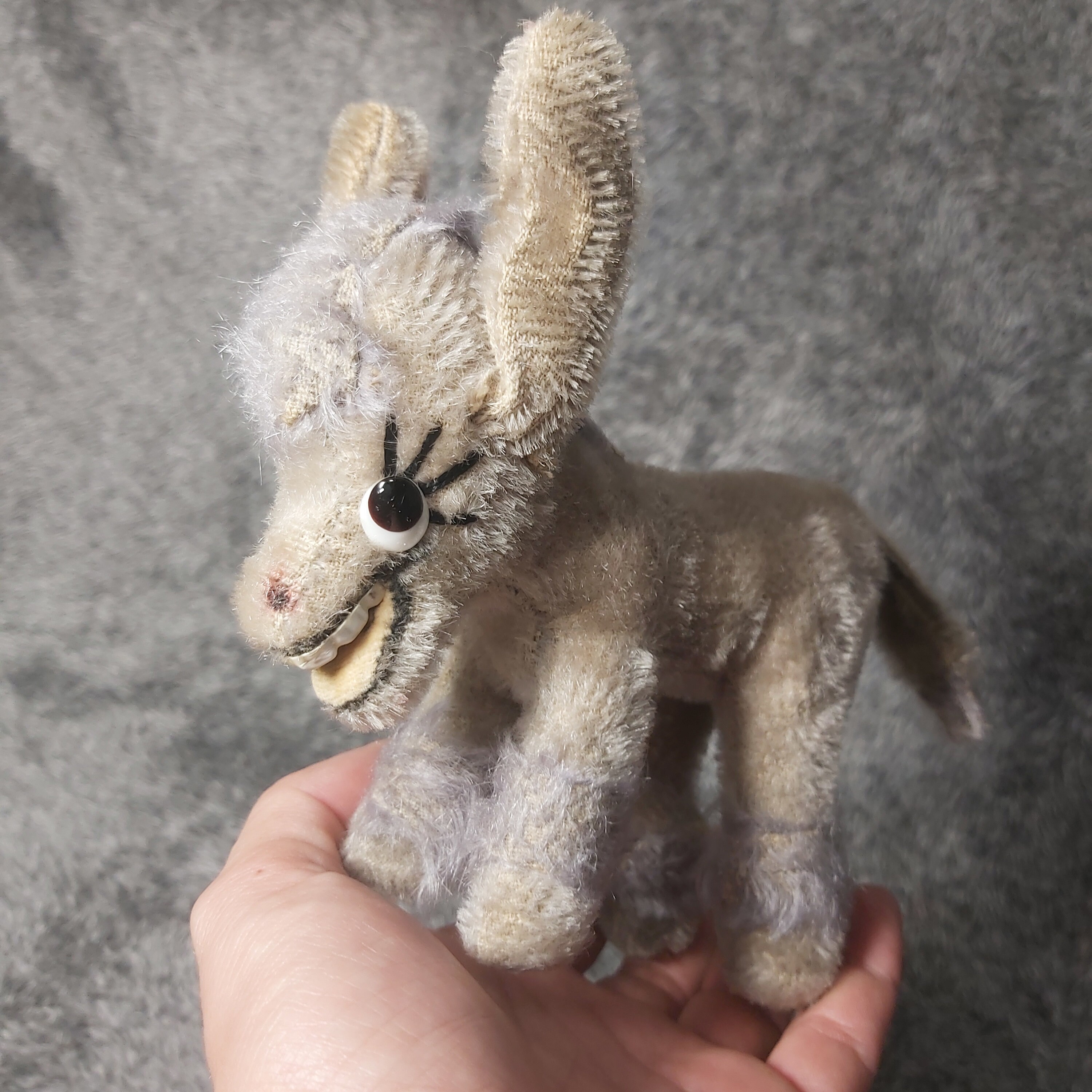 Vintage Comic Donkey Stuffed Animal. Small Laughing Donkey Mufti Anker ...