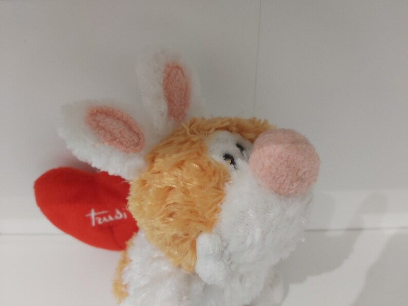 Plush Bunny With Heart. Trudi Plushies. Stuffed Funny Bunny. - Etsy