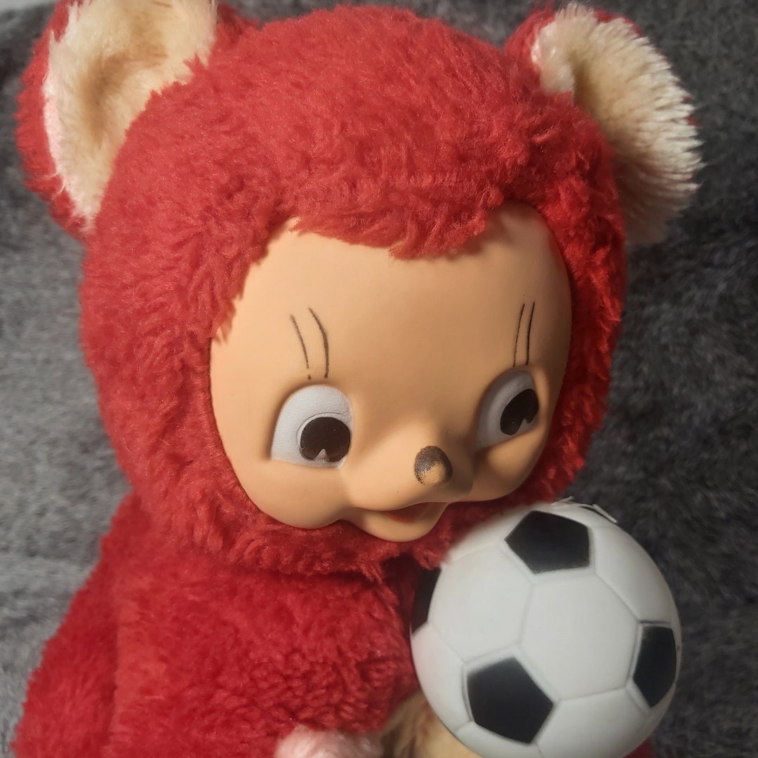Vintage Plush Rubber Face Red Bear Cat. Gummigesicht Sonneberg Vintage ...