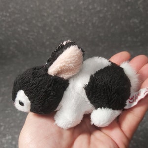 Black Rabbit Plush Vintage Black Bunny Stuffed Animal Vintage Rabbit ...