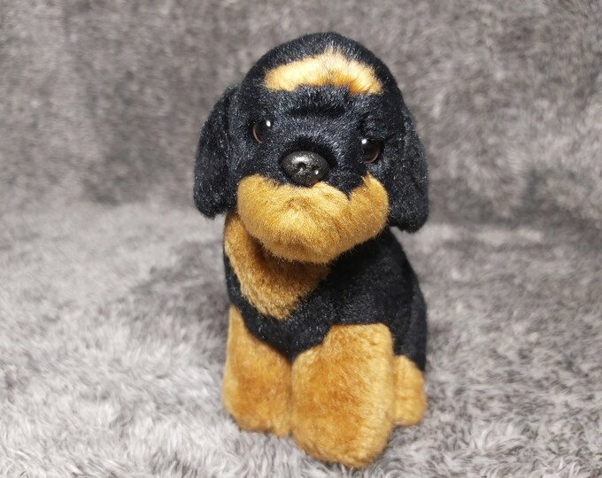 Plush Rottweiler. Plush Puppy Rottweiler. Vintage Stuffed Dog ...