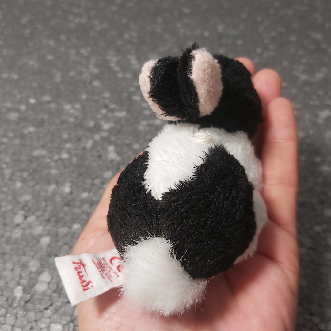 Black Rabbit Plush Vintage Black Bunny Stuffed Animal Vintage Rabbit ...