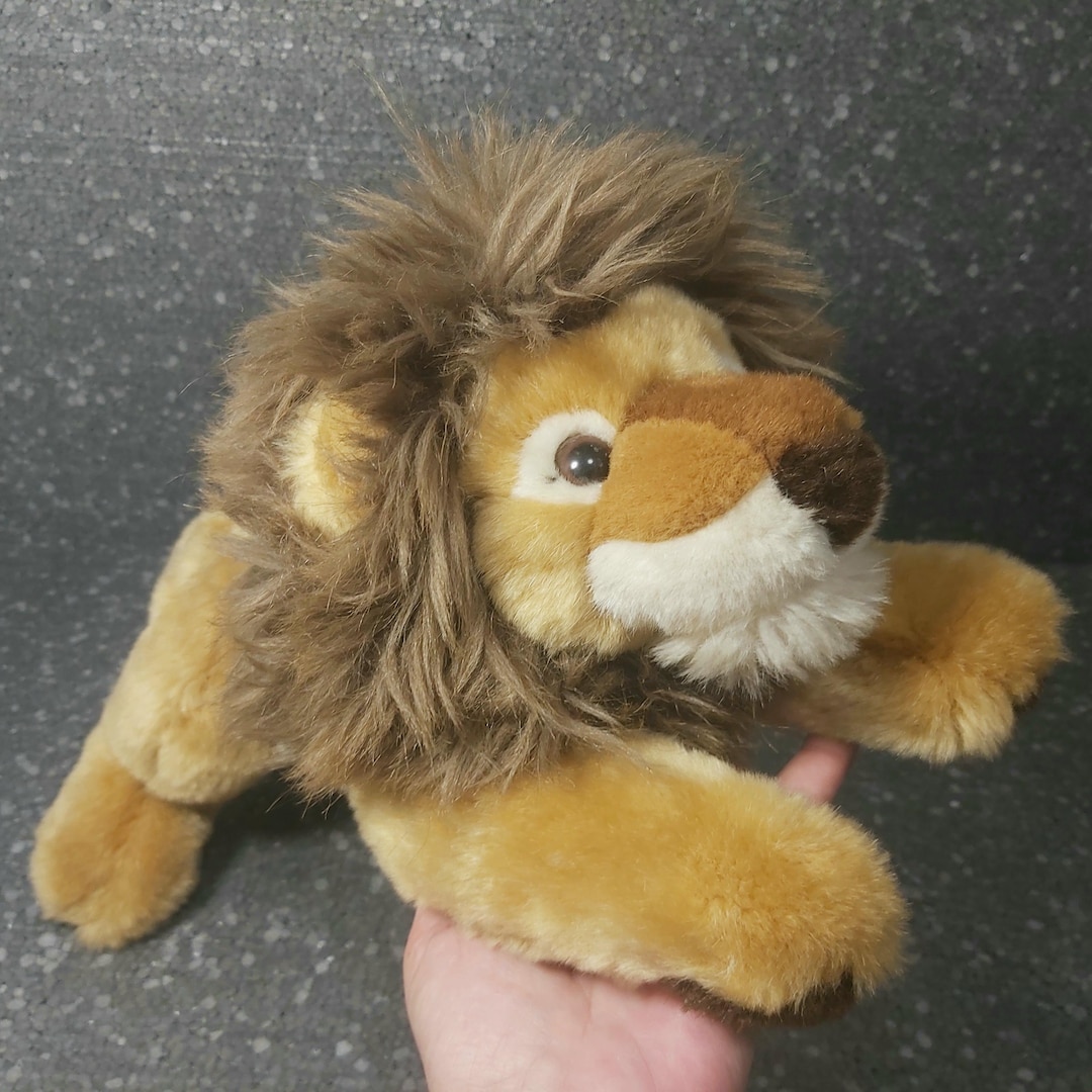Large Lion Plush Vintage. 16inches Lion Trudi. Vintage Lion Stuffed ...