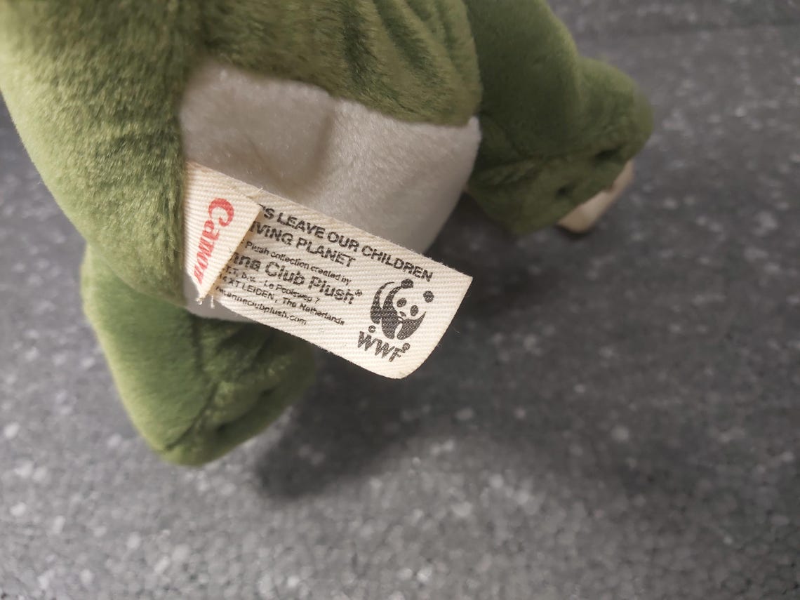 Realistic Crocodile WWF Bag. Vintage Plush Crocodile Anna Club Plush ...