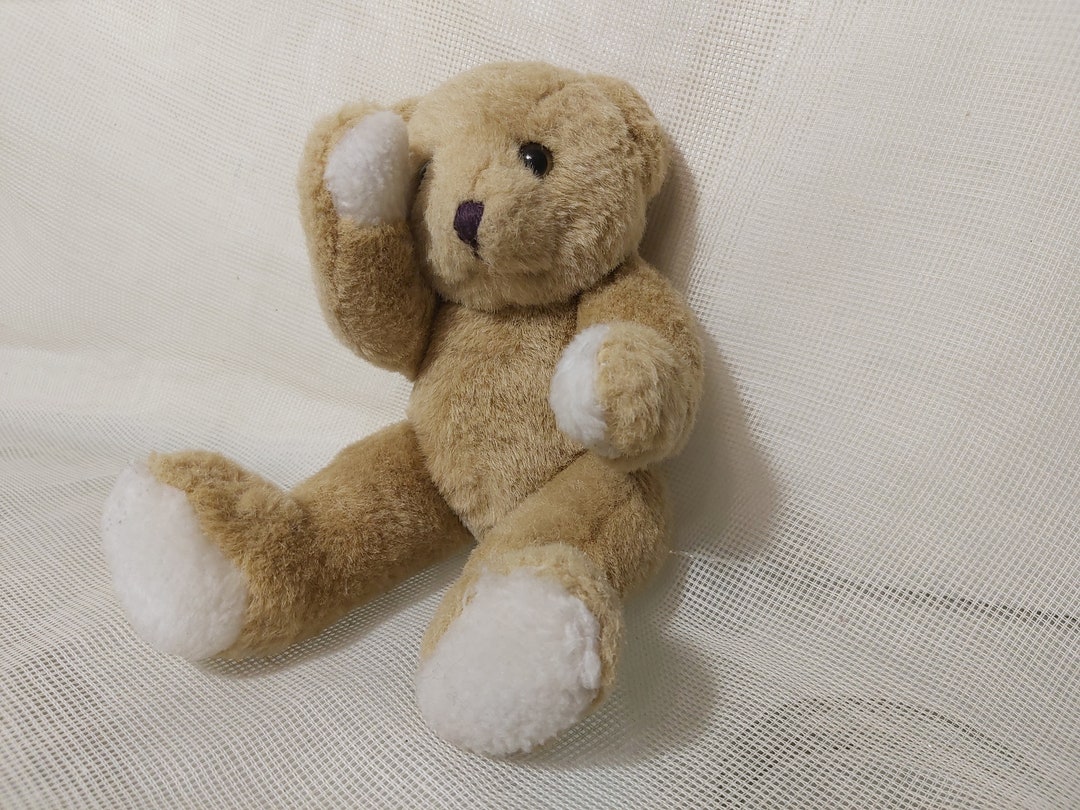 Jointed Vintage Teddy Bear. German Vintage Plush Toy Bear. - Etsy