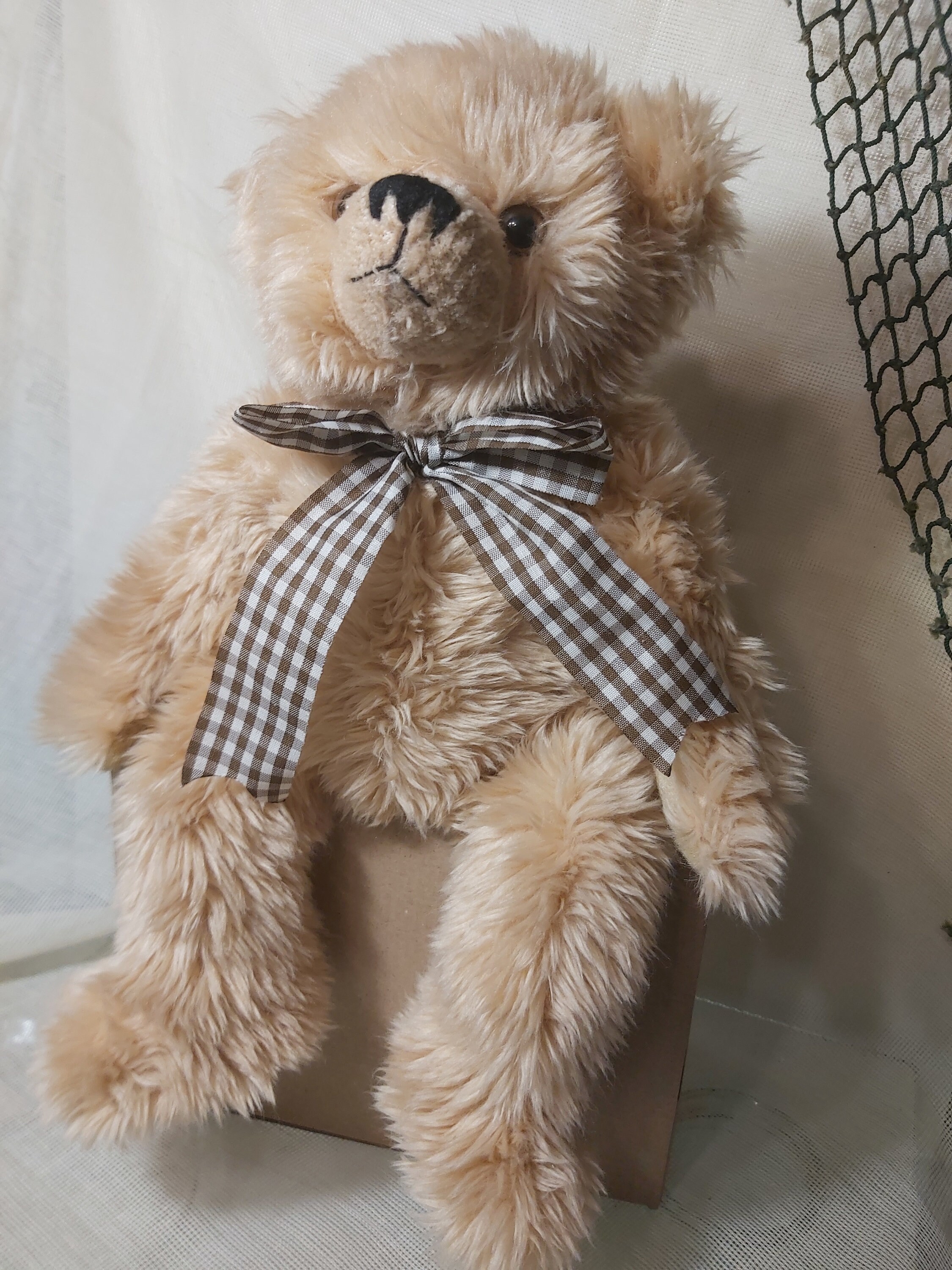 Vintage Cream Teddy Bear. Holland Vintage Teddy. Character Face Teddy ...