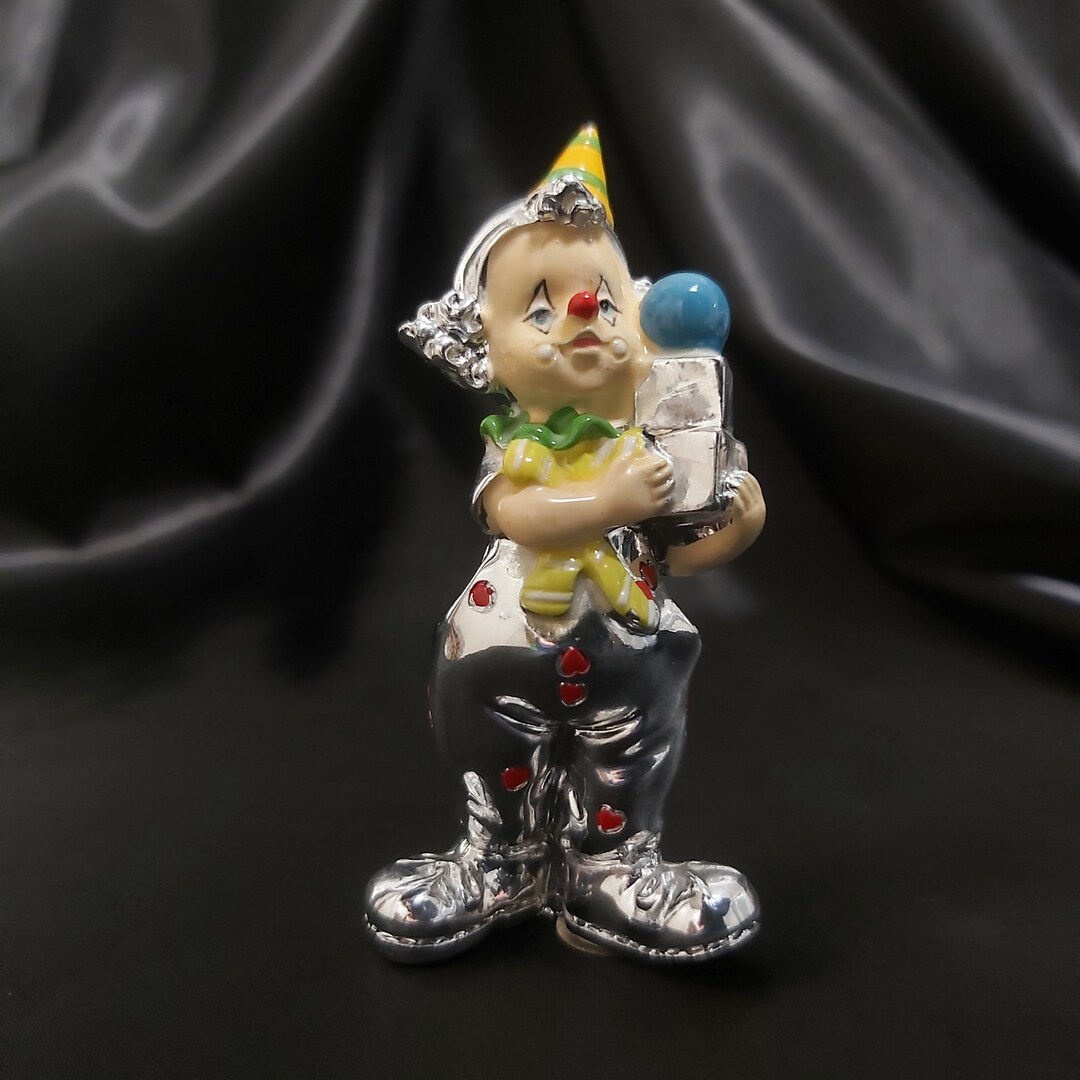 Vintage Clown Silver Laminated. Miniature Clown. Silver Laminate ...