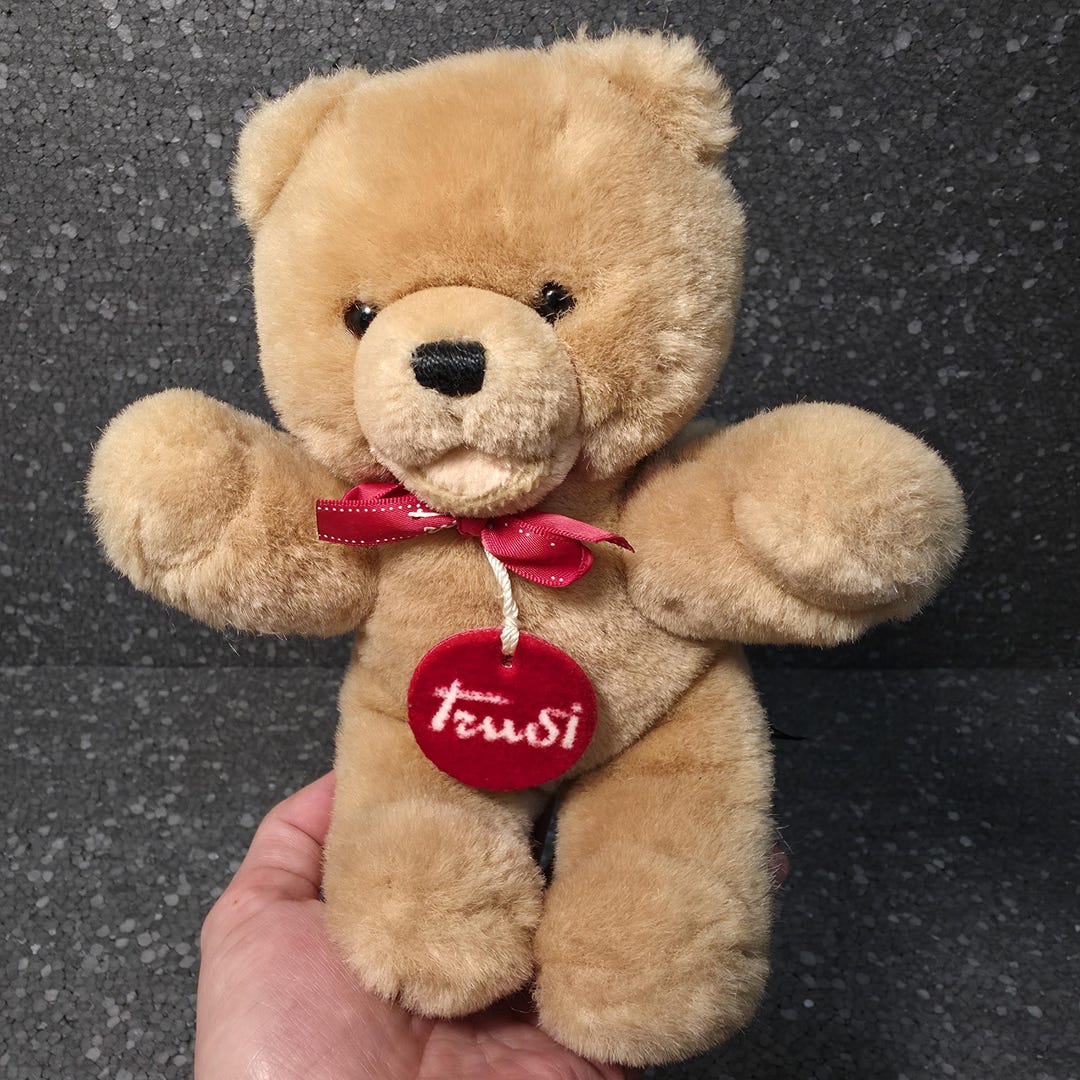 Open Mouth Teddy Trudi Vintage. Light Brown Bear Stuffed Animal Vintage ...