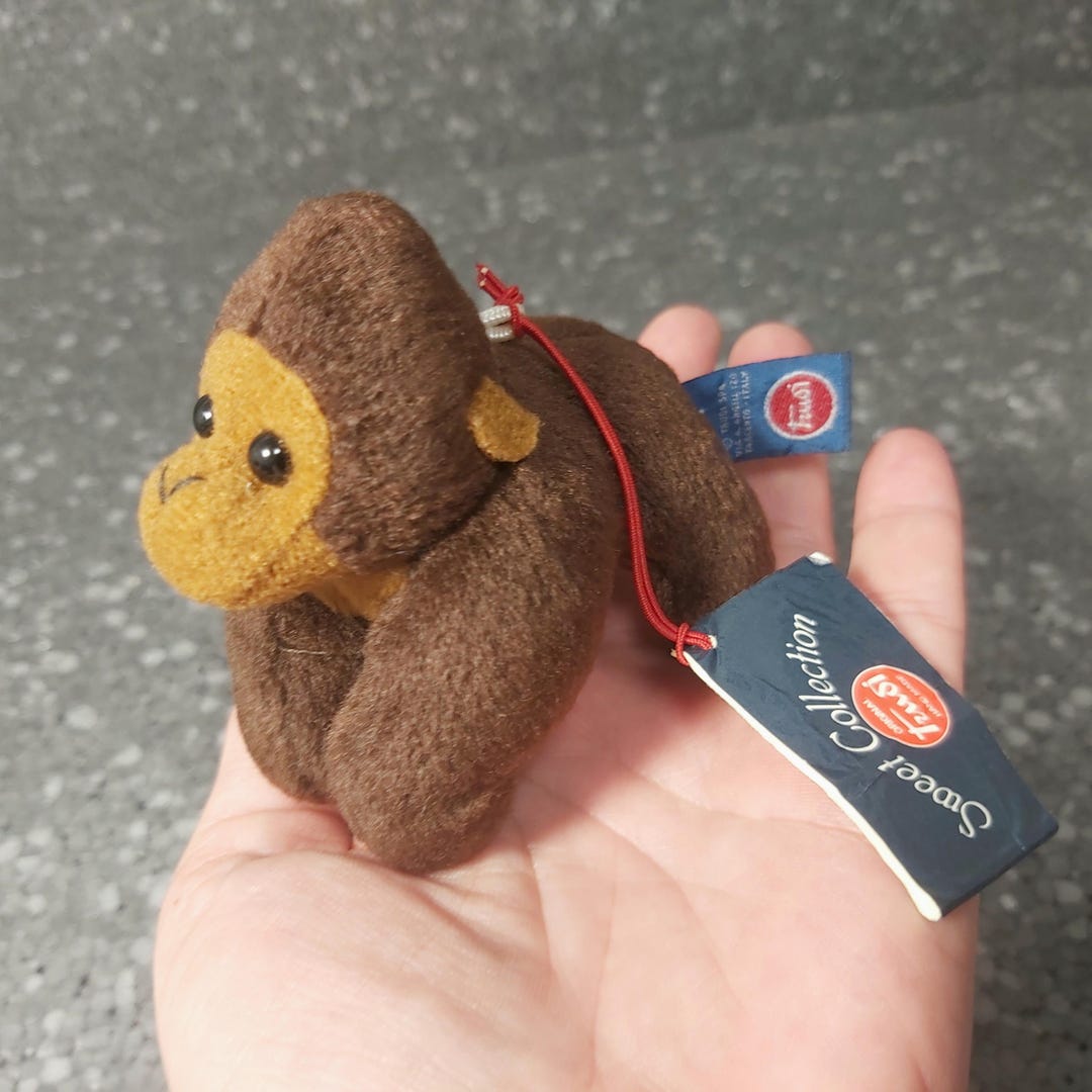 Gorilla Plush. Trudi Vintage Gorilla Monkey. Small Gorilla Trudi Sweet ...