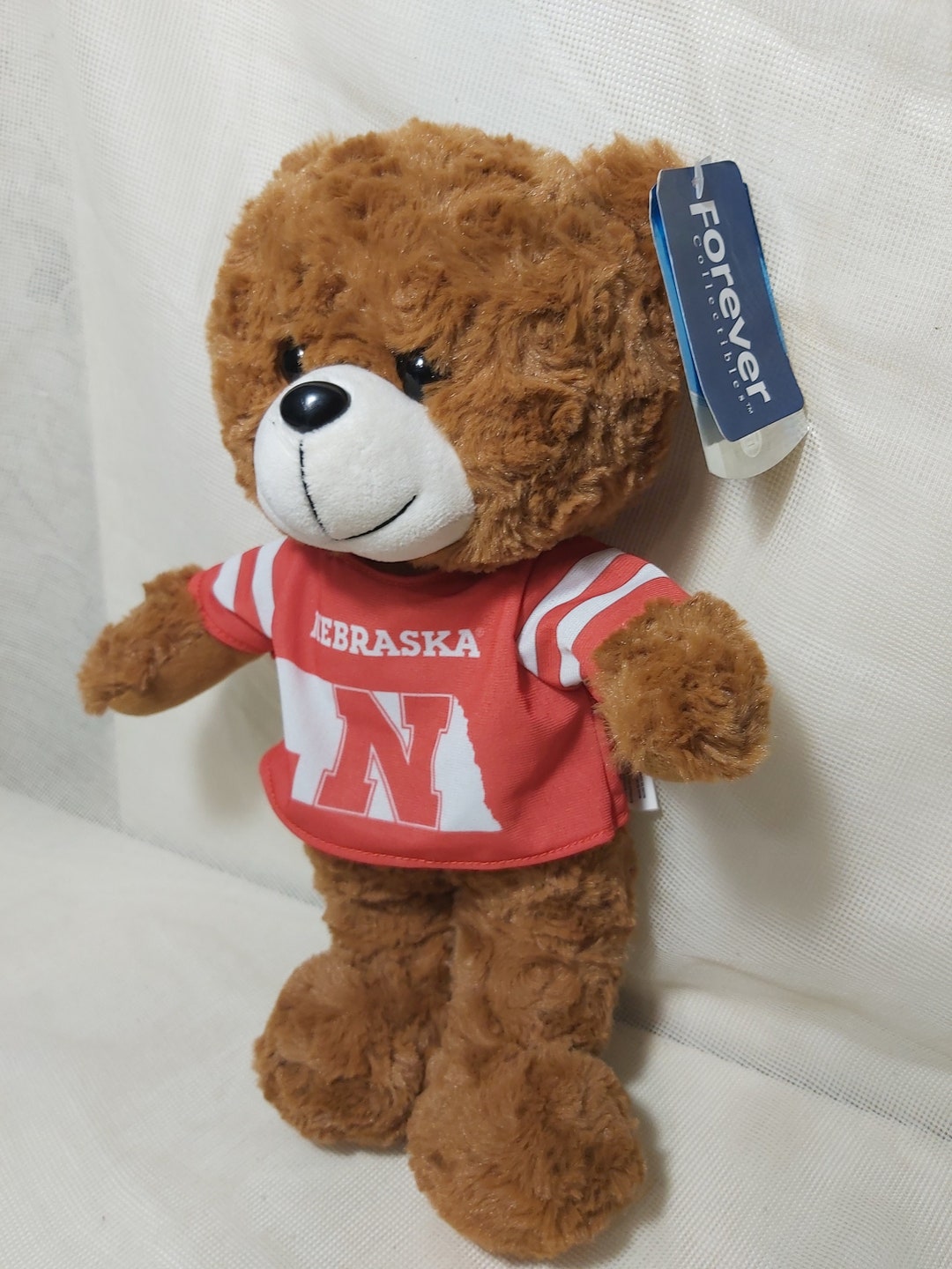 Vintage Nebraska Teddy Bear, Forever Collectibles. Plush Teddy Nebraska ...