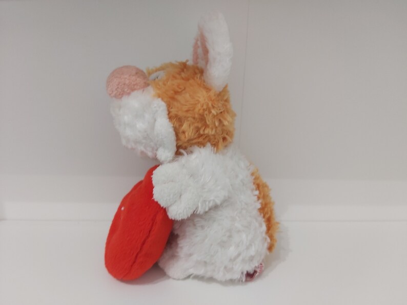 Plush Bunny With Heart. Trudi Plushies. Stuffed Funny Bunny. - Etsy