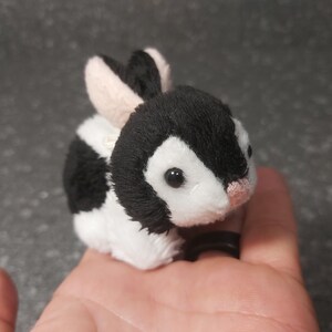 Black Rabbit Plush Vintage Black Bunny Stuffed Animal Vintage Rabbit ...