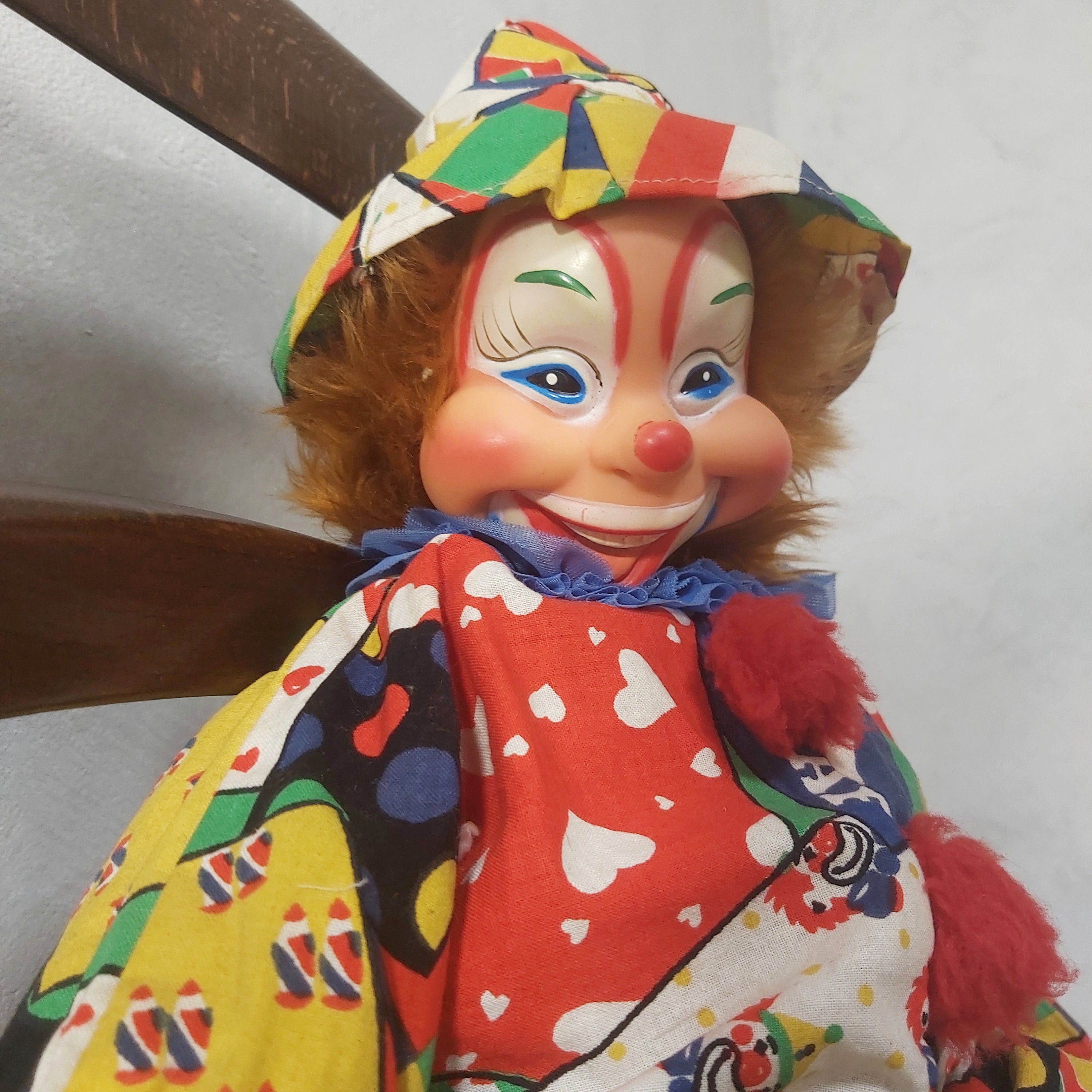 Vintage Rushton Style Clown. Rubber Face Stuffed Clown Erbeo - Etsy