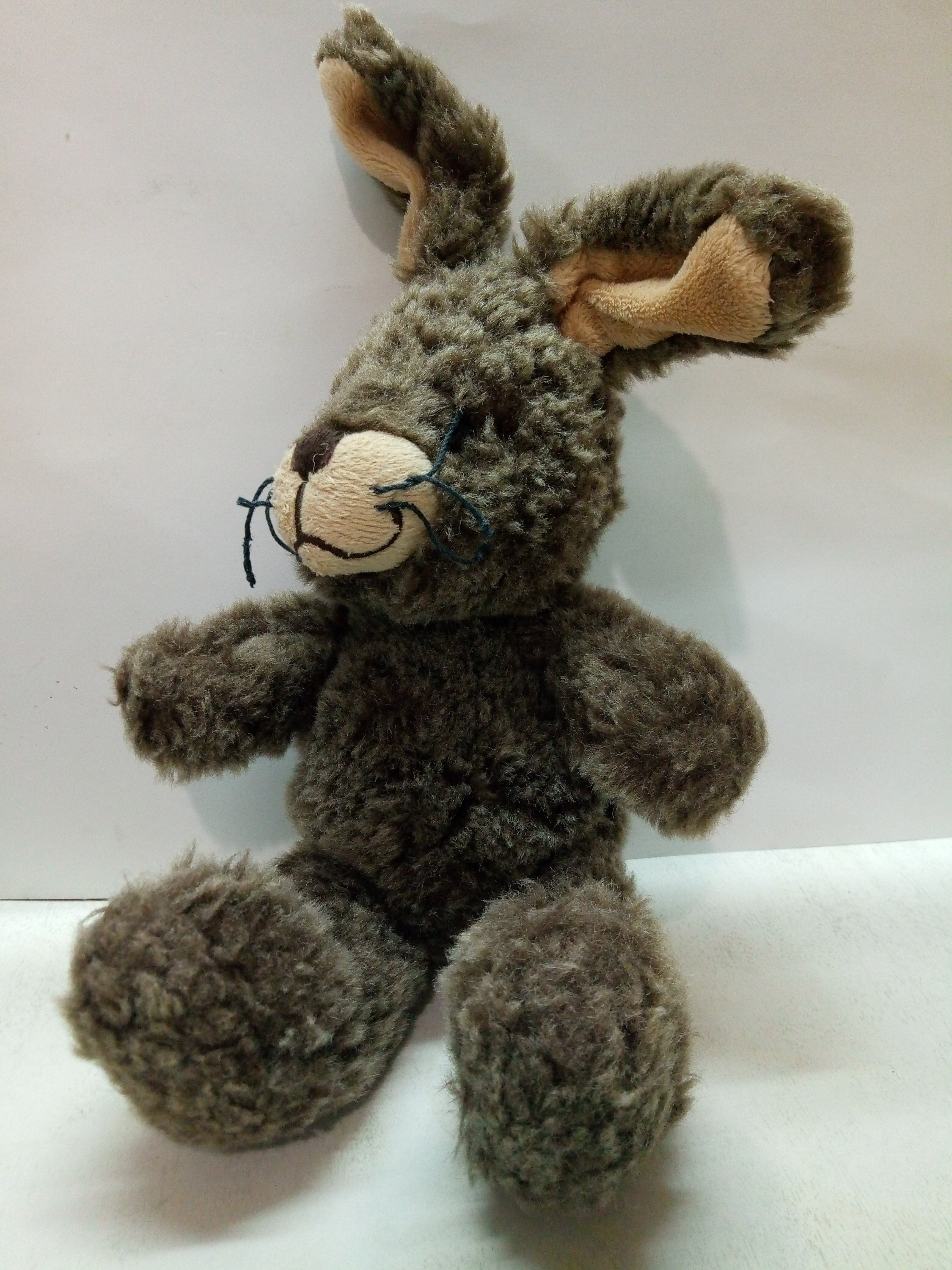 Vintage Plush Bunny. Dark Gray Plush Bunny. Stuffed Animal Plush Bunny ...
