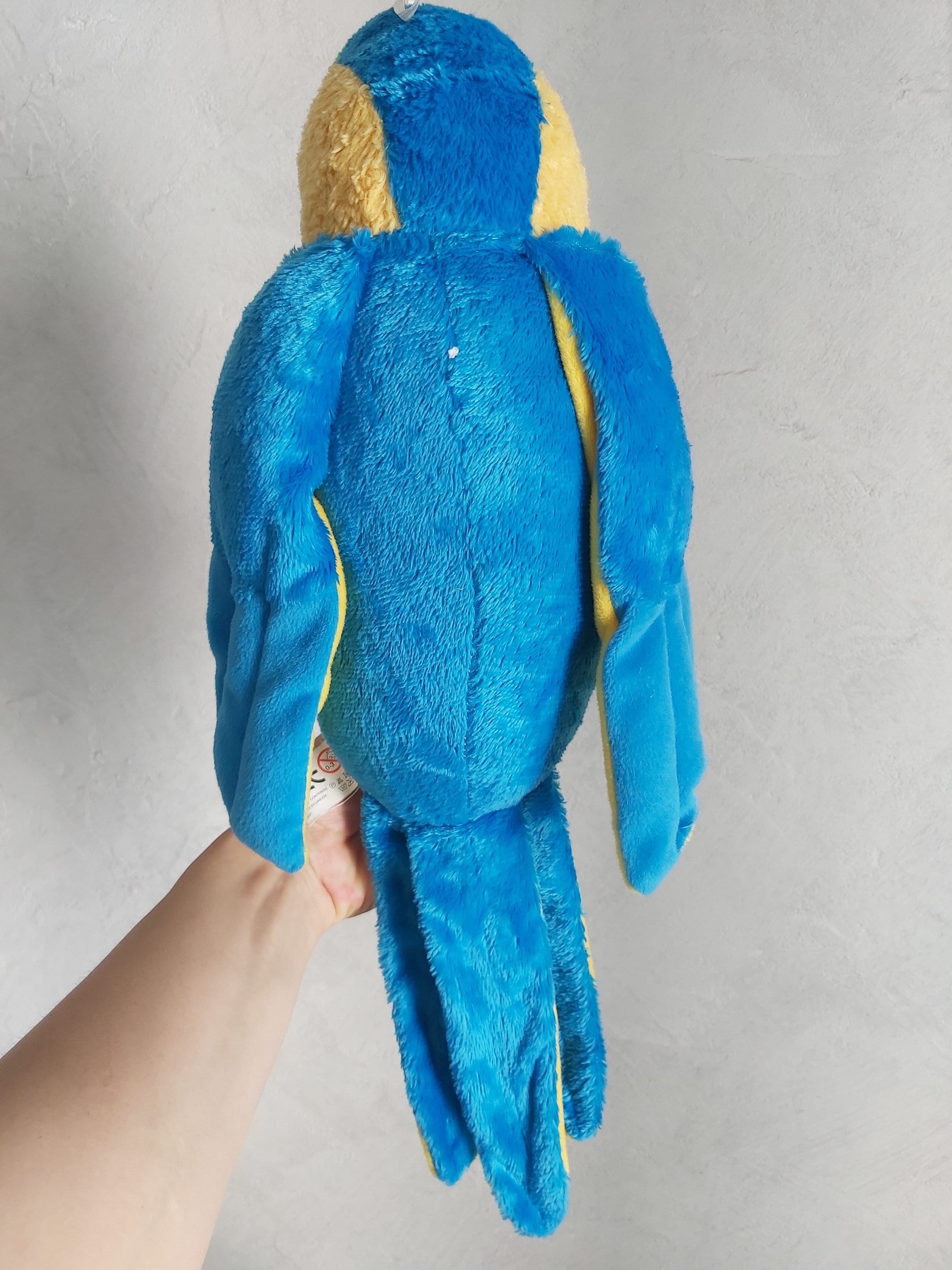 Parrot Plush Vintage. Large Plush Parrot. Vintage Blue Yellow Parrot ...