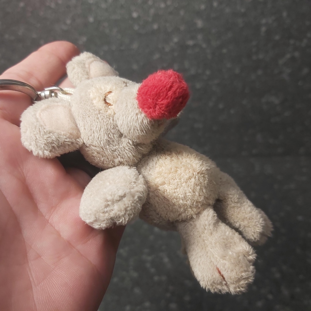 Vintage Red Nose Mouse Trudi Sorrisotti. Keychain Mouse Plush Vintage ...