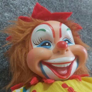 Vintage Rushton Star Clown. Rubber Face Clown Stuffed Doll Vintage ...