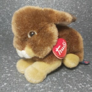 Brown Rabbit Plush. Vintage Bunny Trudi. Realistic Brown Rabbit Stuffed ...