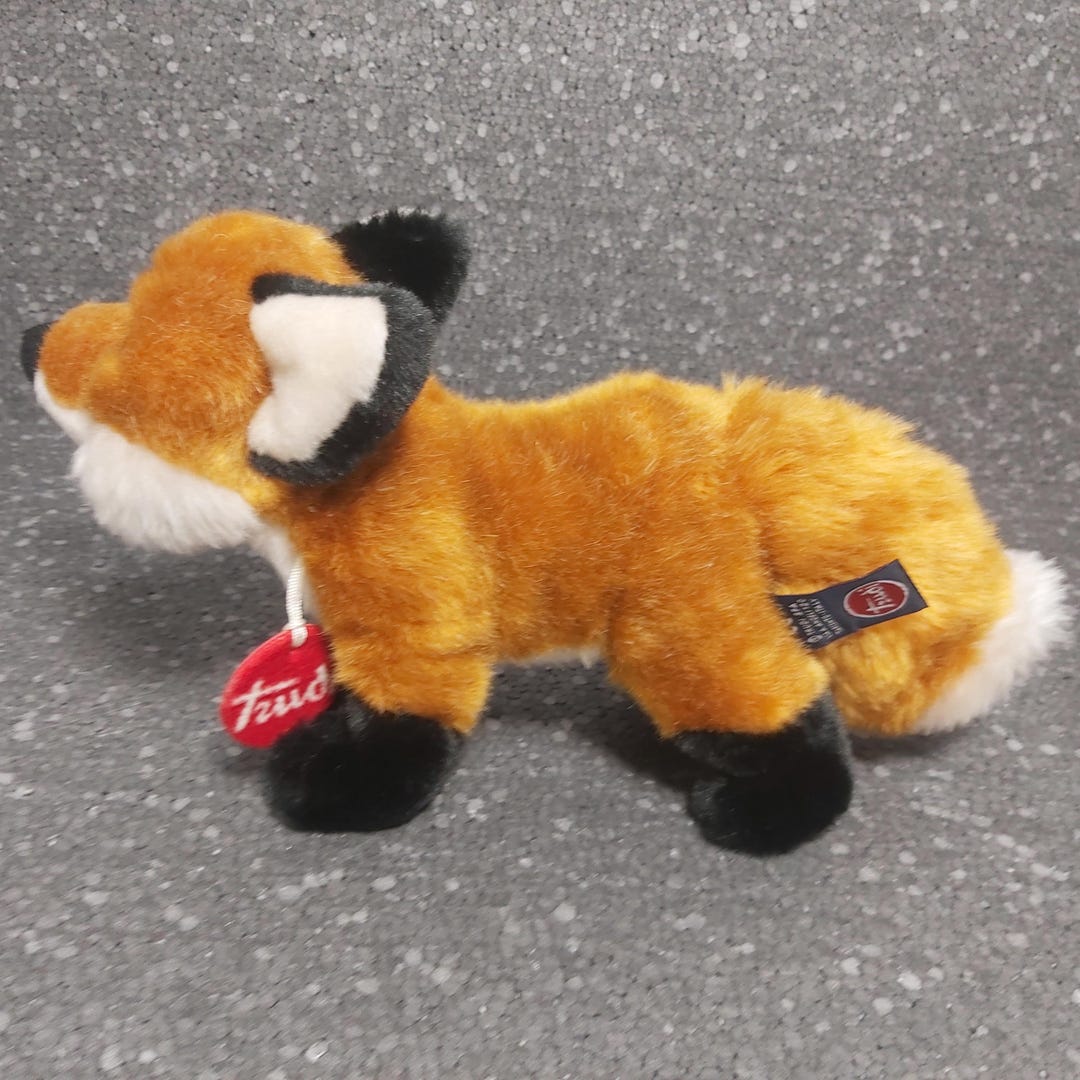 Realistic Fox Stuffed Vintage. Red Fox Trudi. Vintage Plush Fox ...