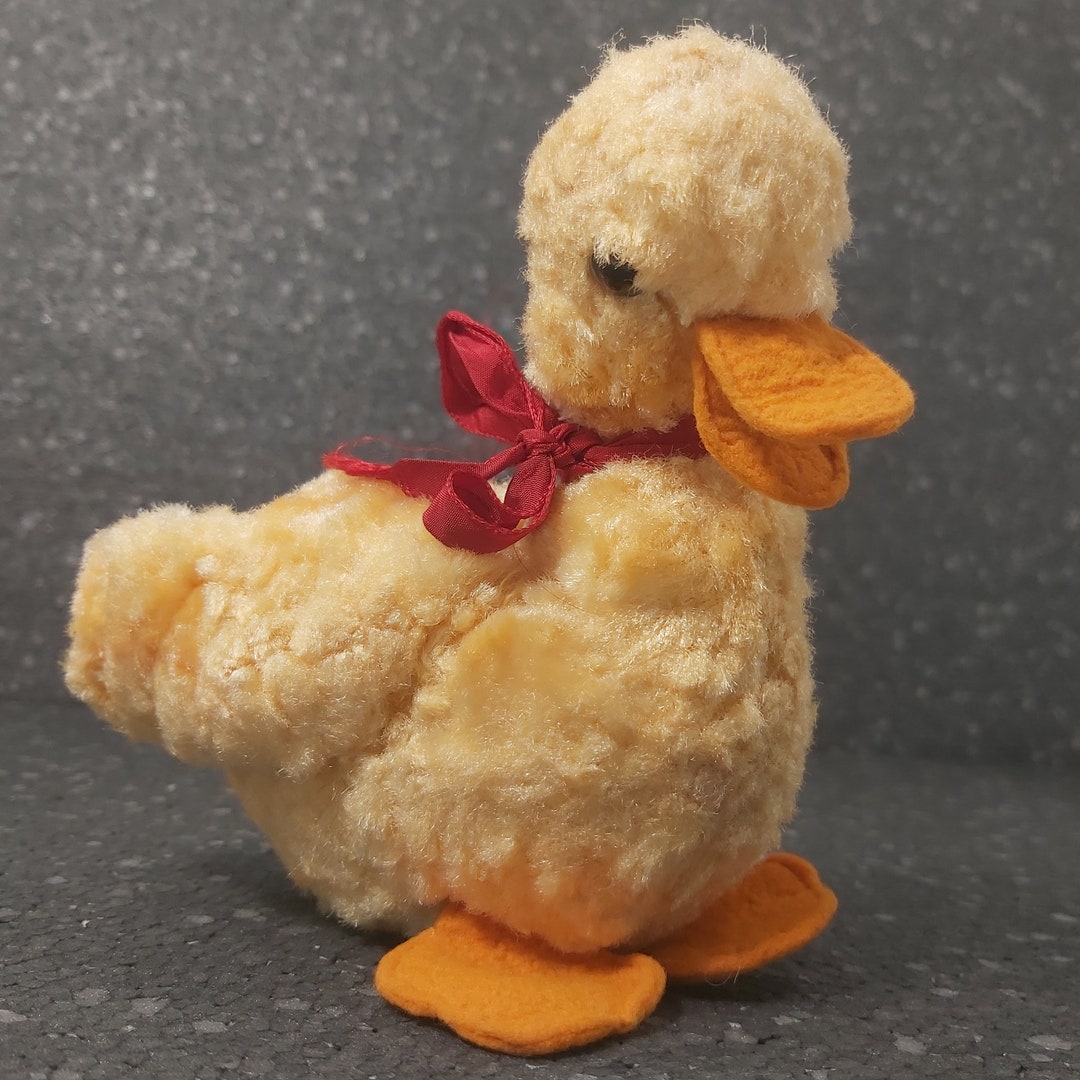 Antique Duck Plush. Small Antique Duckling Stuffed Animal. German ...
