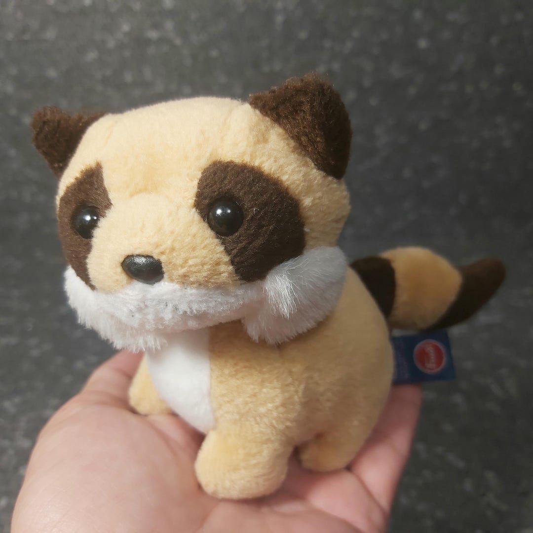 Small Raccoon Plush. Vintage Trudi Mini Collection. Raccoon Stuffed ...