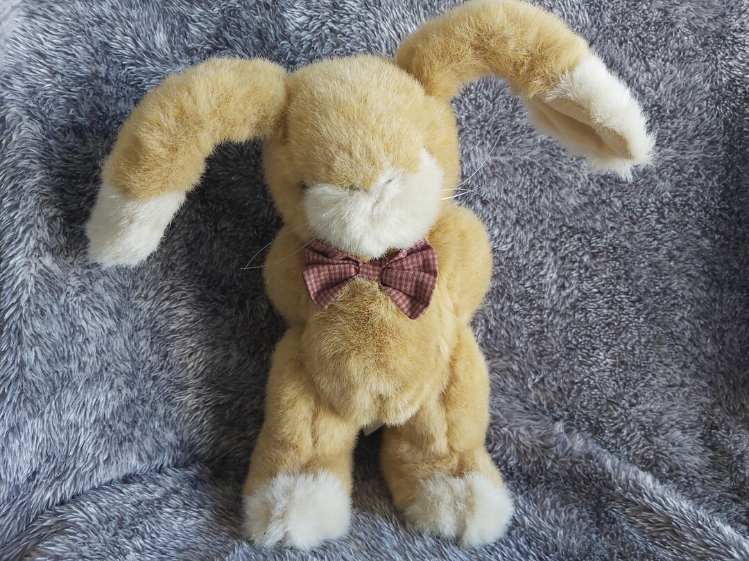 Vintage Plush Bunny. Unusual Vintage Bunny. Fully Movable Beige Bunny ...